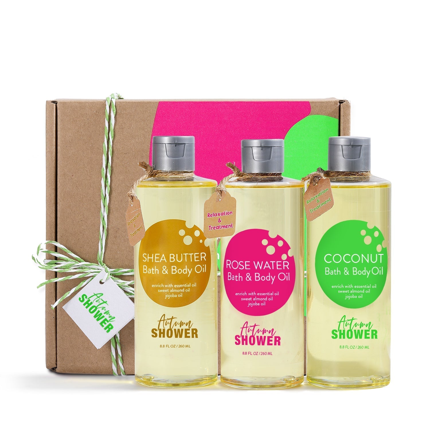 3 Pack Bath and Body Oil Gift Set – Body & Earth Inc